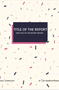 Cover Page | One color glitch shaped cover page | COVER PAGES